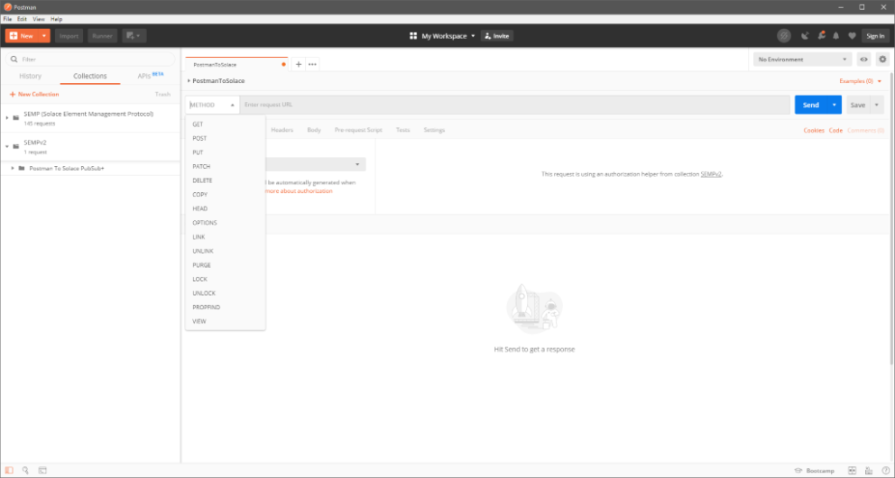 PubSub+ Event Broker & Postman for RESTful Request/Reply