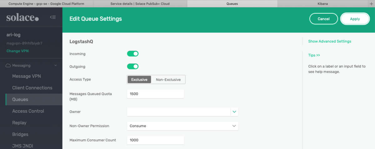 Integrating Solace PubSub+ with Logstash | Solace