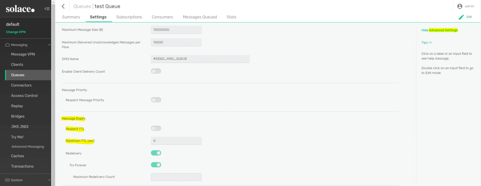 Pubsub Message Handling Features Message Expiry Solace