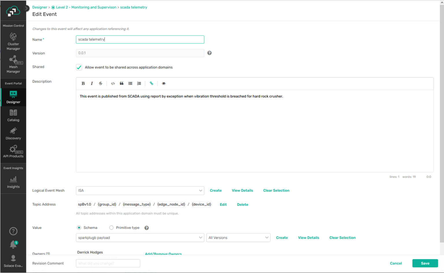 Modeling Events in Accordance with the ISA-95 Standard | Solace