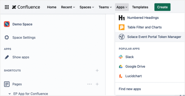 Solace Event Portal Application for Confluence | Solace