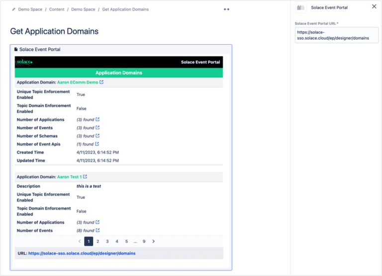 Solace Event Portal Application for Confluence | Solace