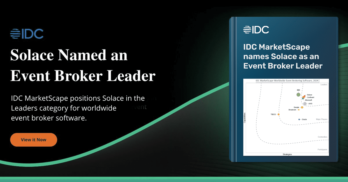 IDC MarketScape names Solace as an Event Broker Leader | Solace